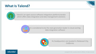 Talend Data Integration Tutorial | Talend Tutorial For Beginners | Talend Online Training ...