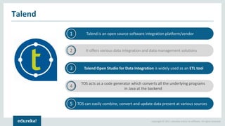 Talend ETL Tutorial | Talend Tutorial For Beginners | Talend Online Training | Edureka | PDF