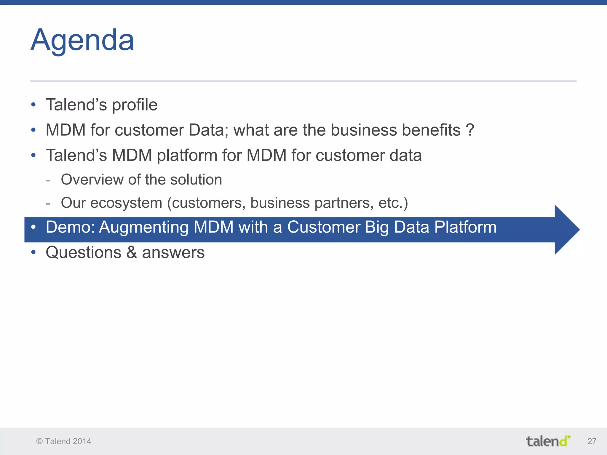 MDM for Customer data with Talend | PDF
