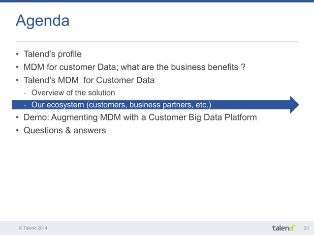 MDM for Customer data with Talend | PPT