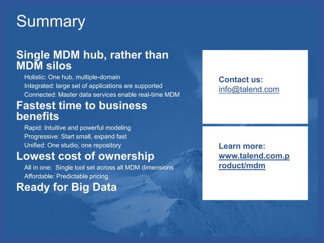 MDM for Customer data with Talend | PPT