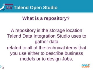 Talend Open Studio Introduction - OSSCamp 2014 | PDF