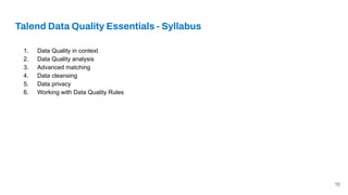 Talend Training - Syllabus for Talend Data Integration | PDF
