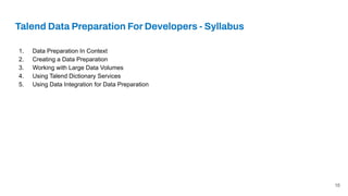 Talend Training - Syllabus for Talend Data Integration | PDF
