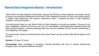 Talend Training - Syllabus for Talend Data Integration | PDF