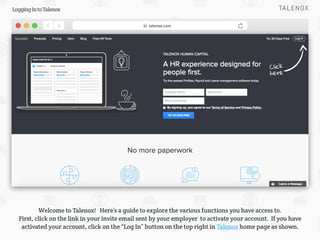 Guide to Talenox Employee Apps | PDF