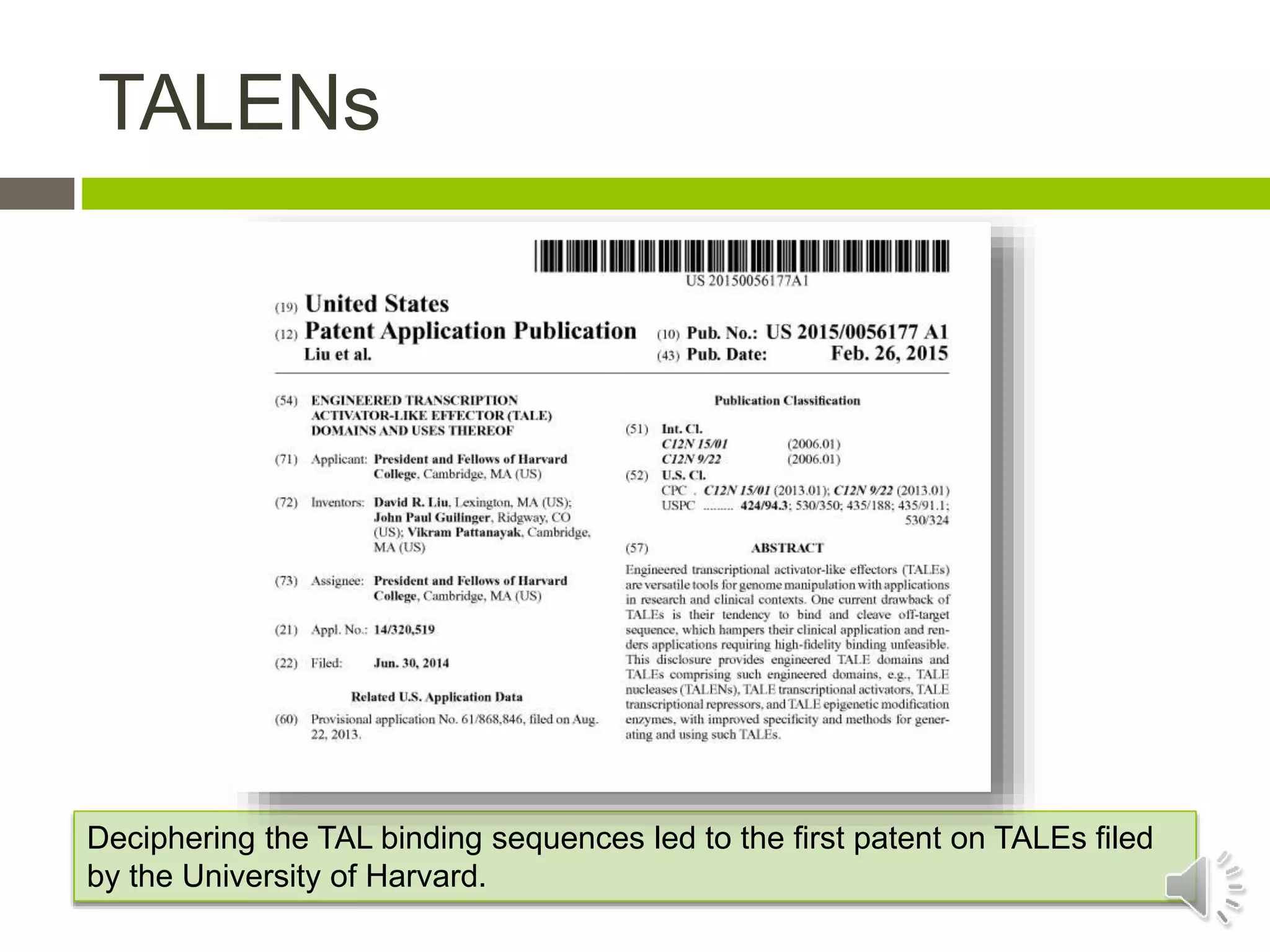Genome Editing with TALENS | PPTX