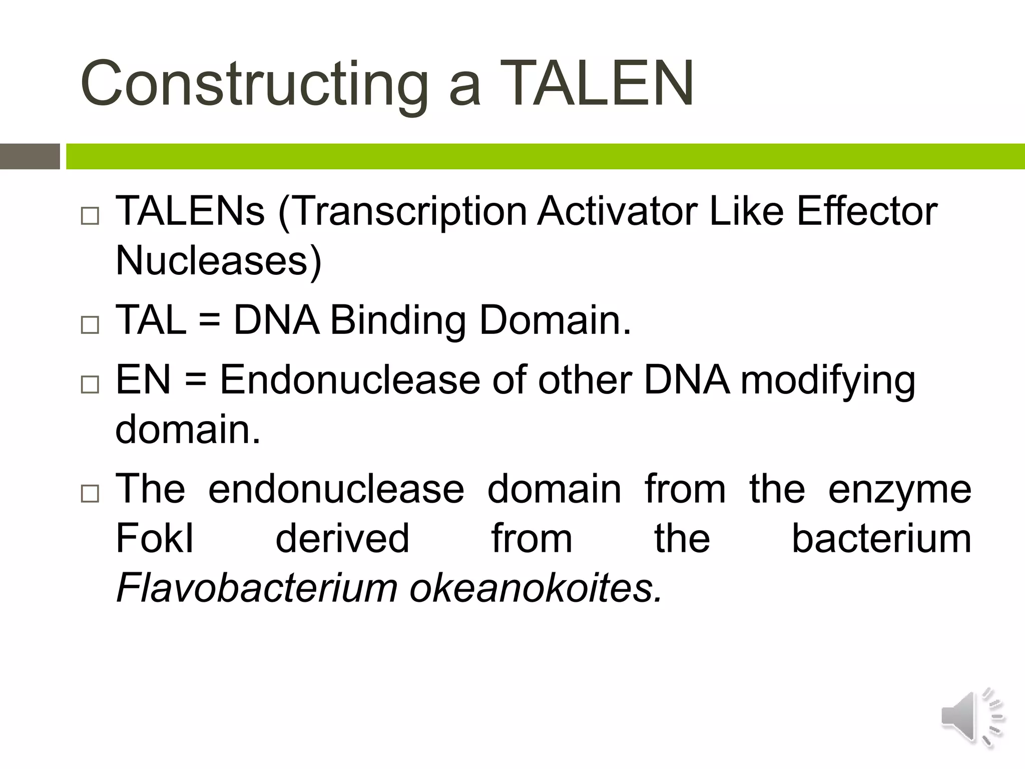 Genome Editing with TALENS | PPTX