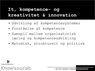 Innovation, Creativity, Competence & Talent | PPT