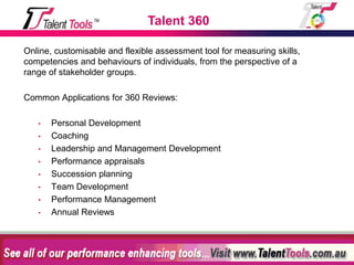 Talent 360 product demo | PPTX | Human Resources | Business