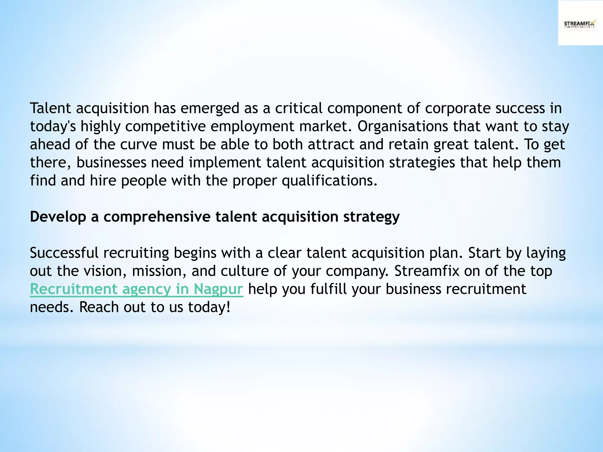 Talent Acquisition Best Practices and Tips for Successful Hiring.pptx | Resume Writing and ...