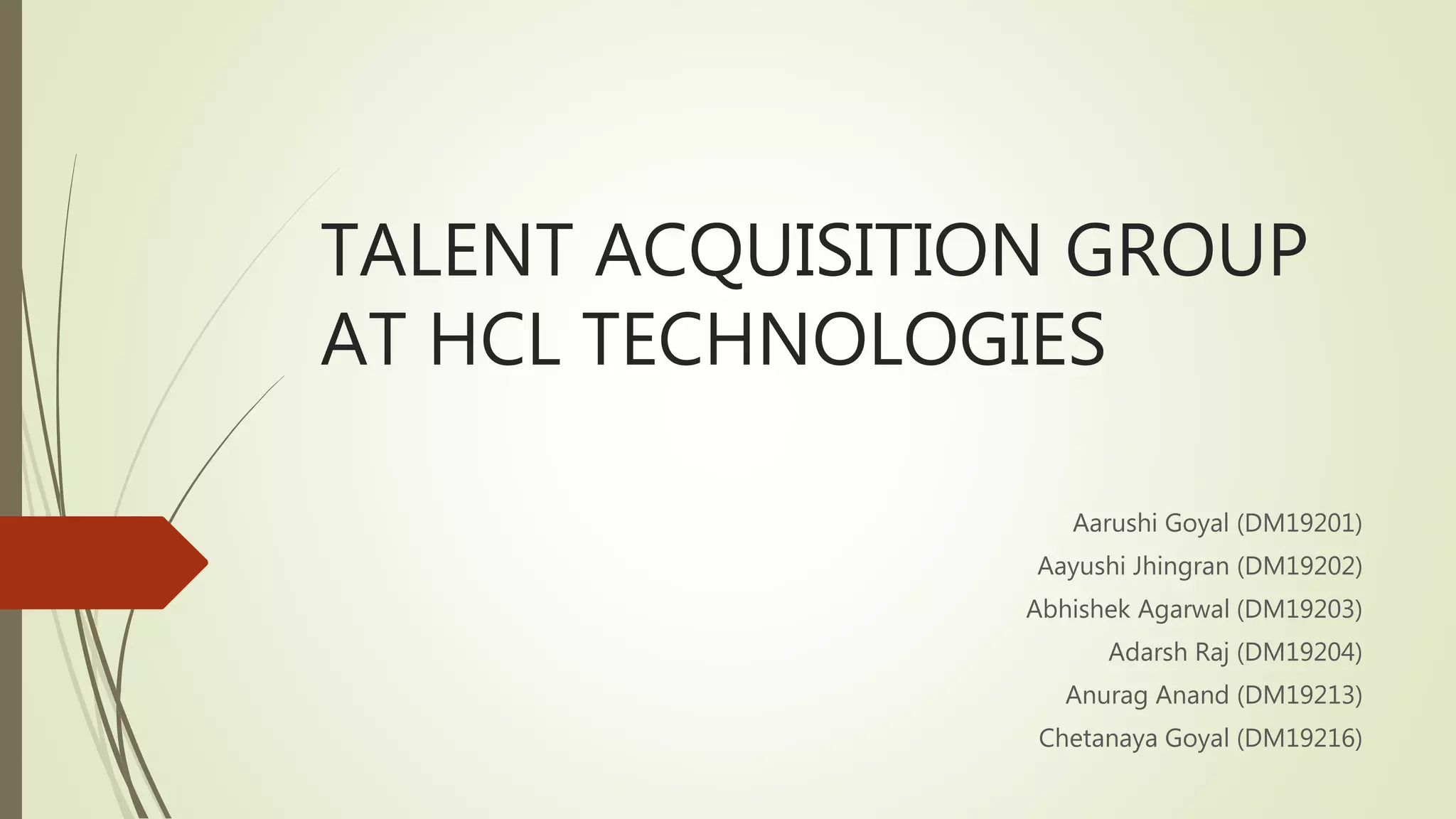 Talent Acquisition Group At Hcl Technologies Pptx