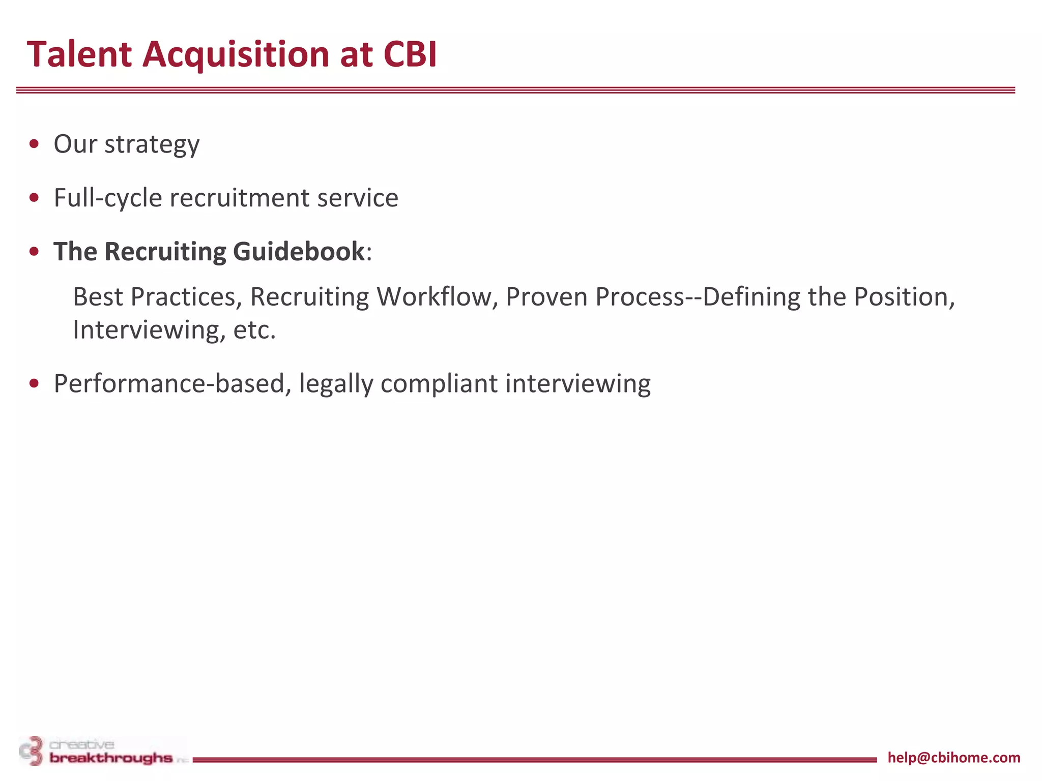 Talent acquisition training | PPTX