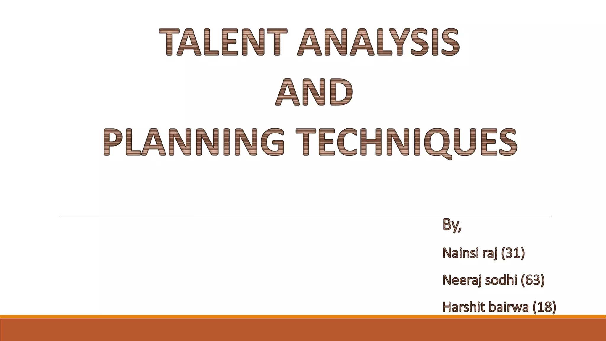 Talent analysis and planning techniques | PPTX | Resume Writing and ...