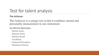 Talent analysis and planning techniques | PPT