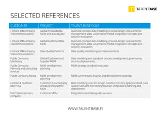 Talent Base Master Data Management Services | PDF