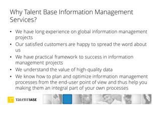 Talent Base Master Data Management Services | PDF