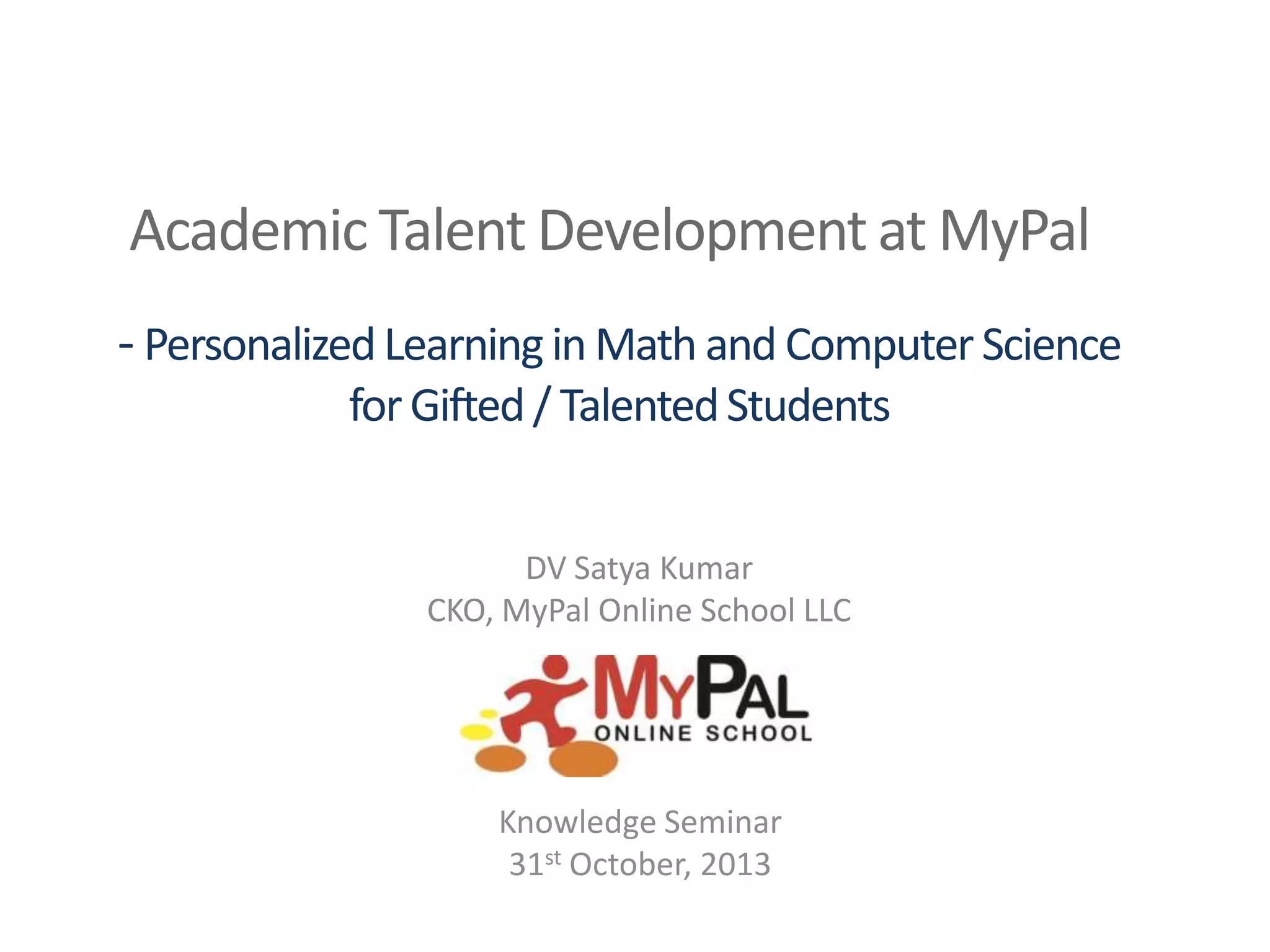 Talent Development at Mypal | PPT