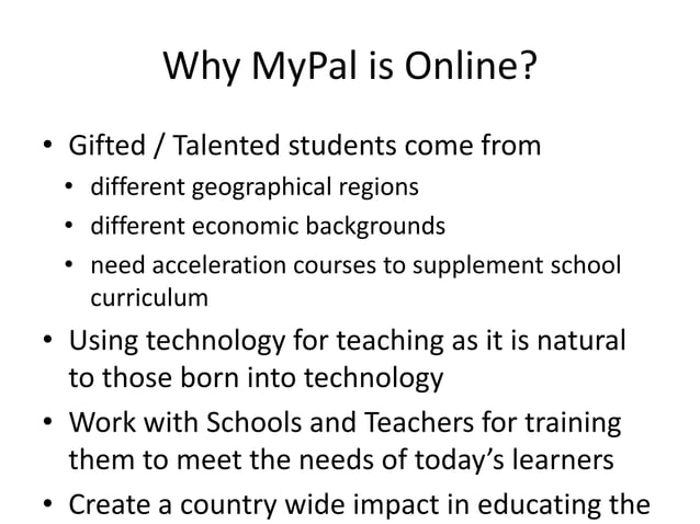 Talent Development at Mypal | PPT