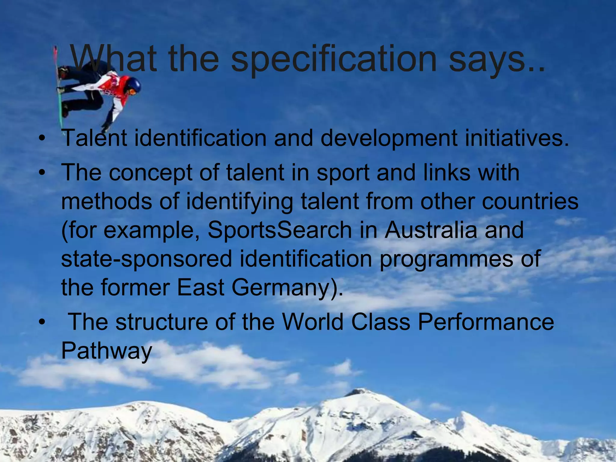 Talent id australia east germany uk 2014 | PPTX