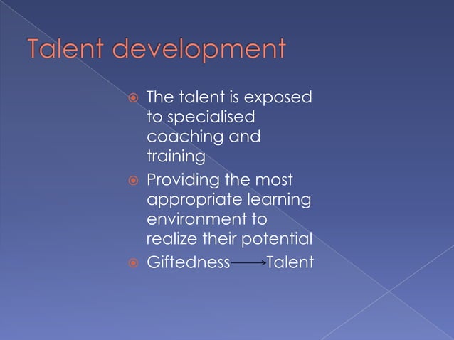 Talent identification | PPTX | Physical Therapy | Wellness