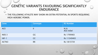 Talent Identification and Genetics | PPTX