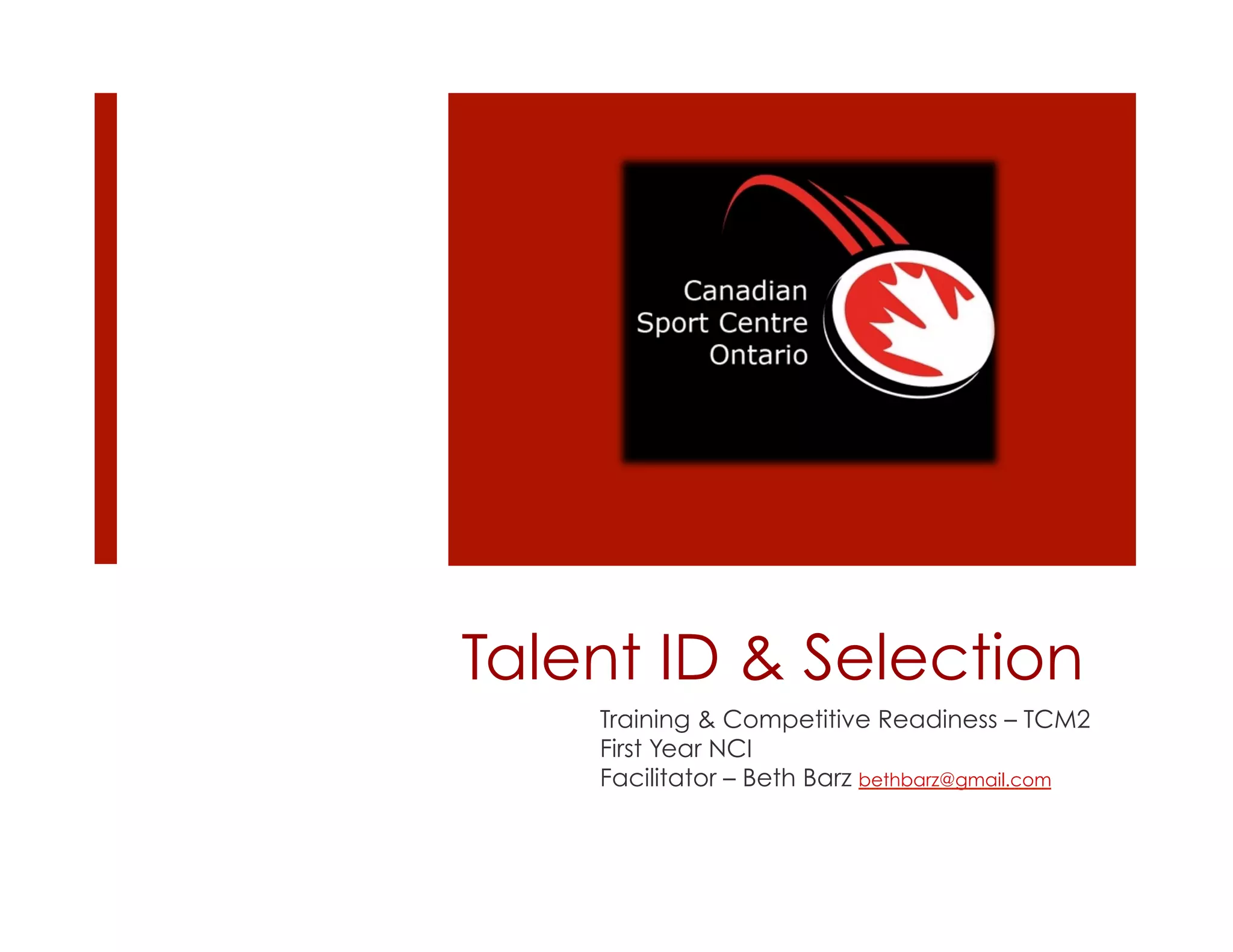Talent identification and Selection in Elite Sport Coaching | PDF