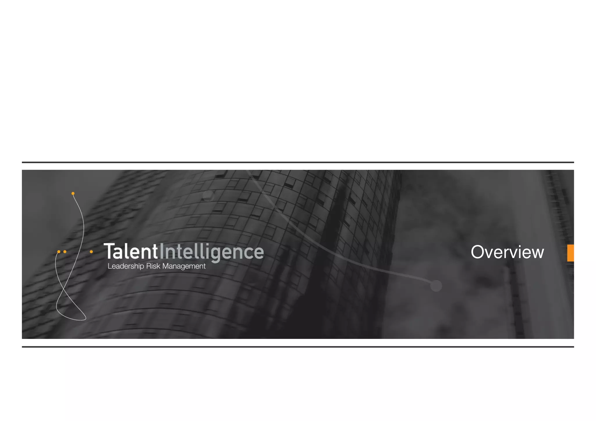 Talent Intelligence Overview | PPT