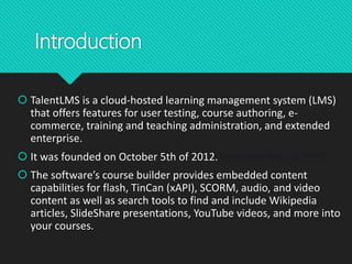 Talent_lms introduction | PPTX