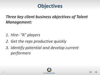 Talent Management- A case study from a sales consulting firm. | PPTX