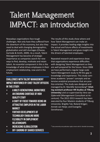 Talent Management IMPACT Sonnenberg & VanZijderveld 2014 | PDF