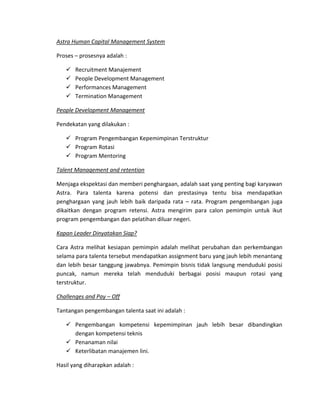 Talent Management Implementation | DOCX