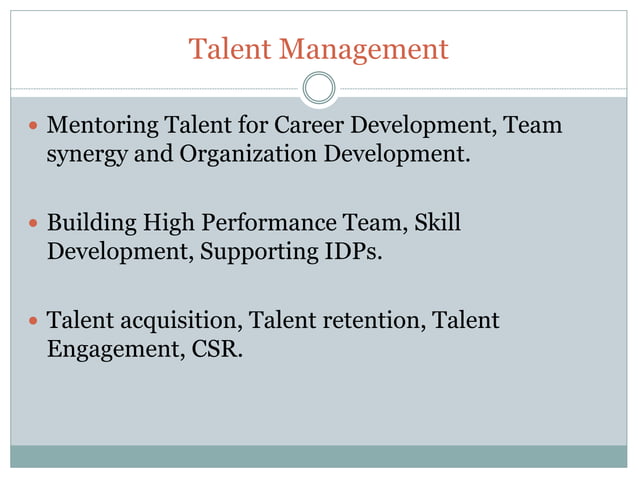 Talent management ppt | PPTX | Human Resources | Business