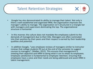 Talent management practices in Google | PPTX