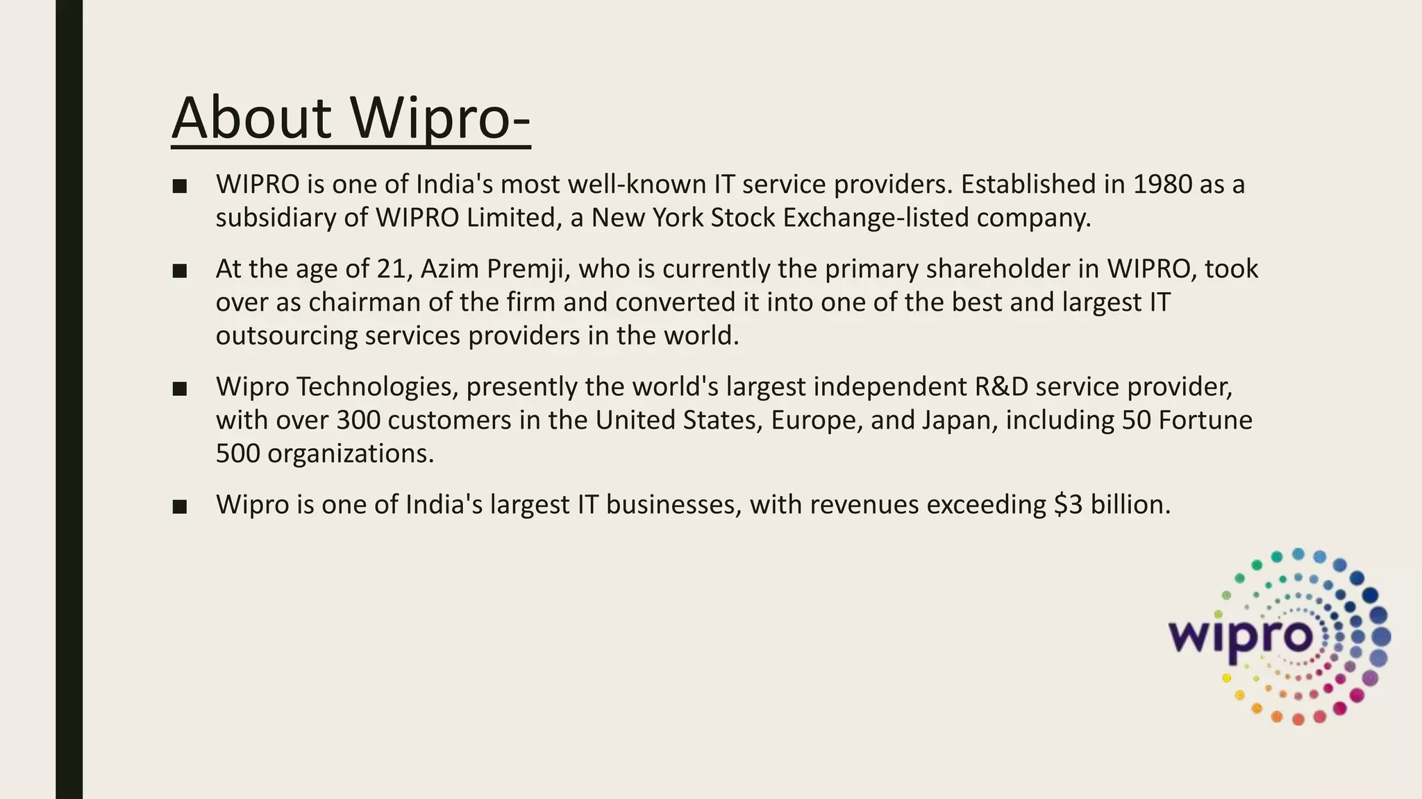 Talent management practices of wipro | PPTX