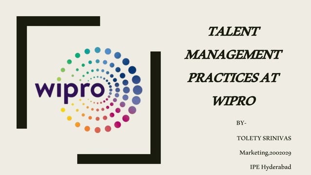 Talent management practices of wipro | PPTX