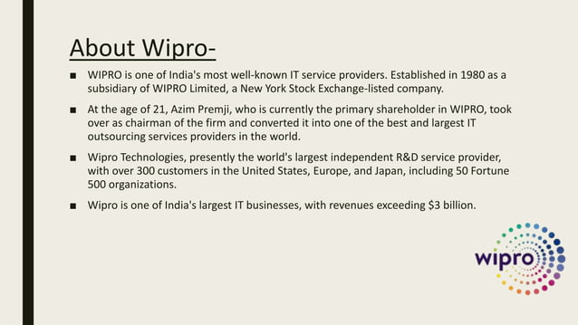 Talent management practices of wipro | PPTX