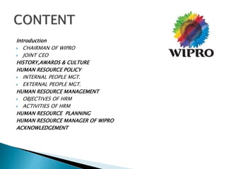 Talent management practices of wipro, presentation by sri harsha putta ...