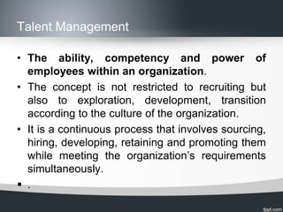 Talent management slides | PPTX