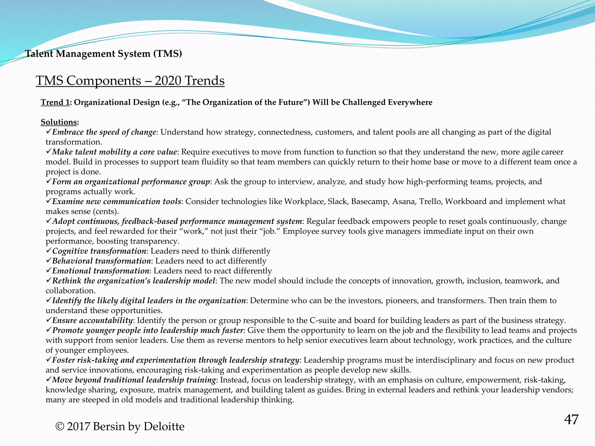 Talent Management System (TMS) a 2020 Model | PPTX