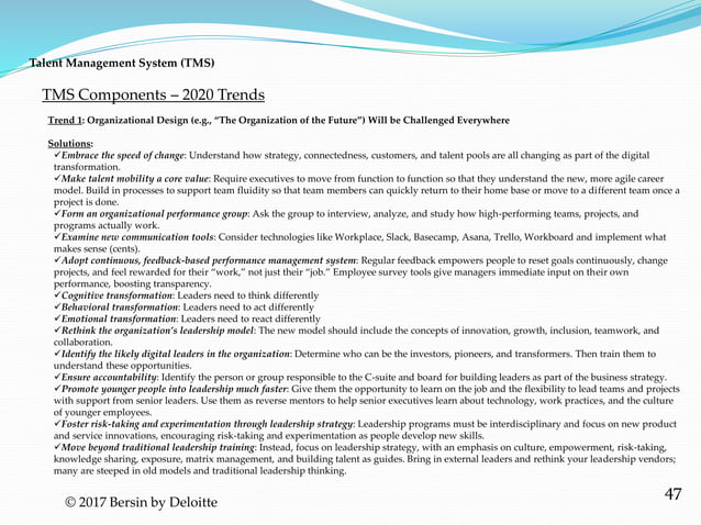 Talent Management System (TMS) a 2020 Model | PPTX | Human Resources ...