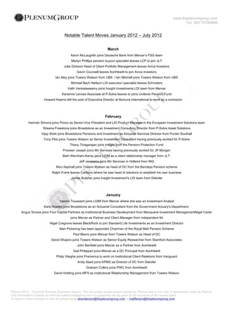 Talent moves august 2012 plenum group | PDF