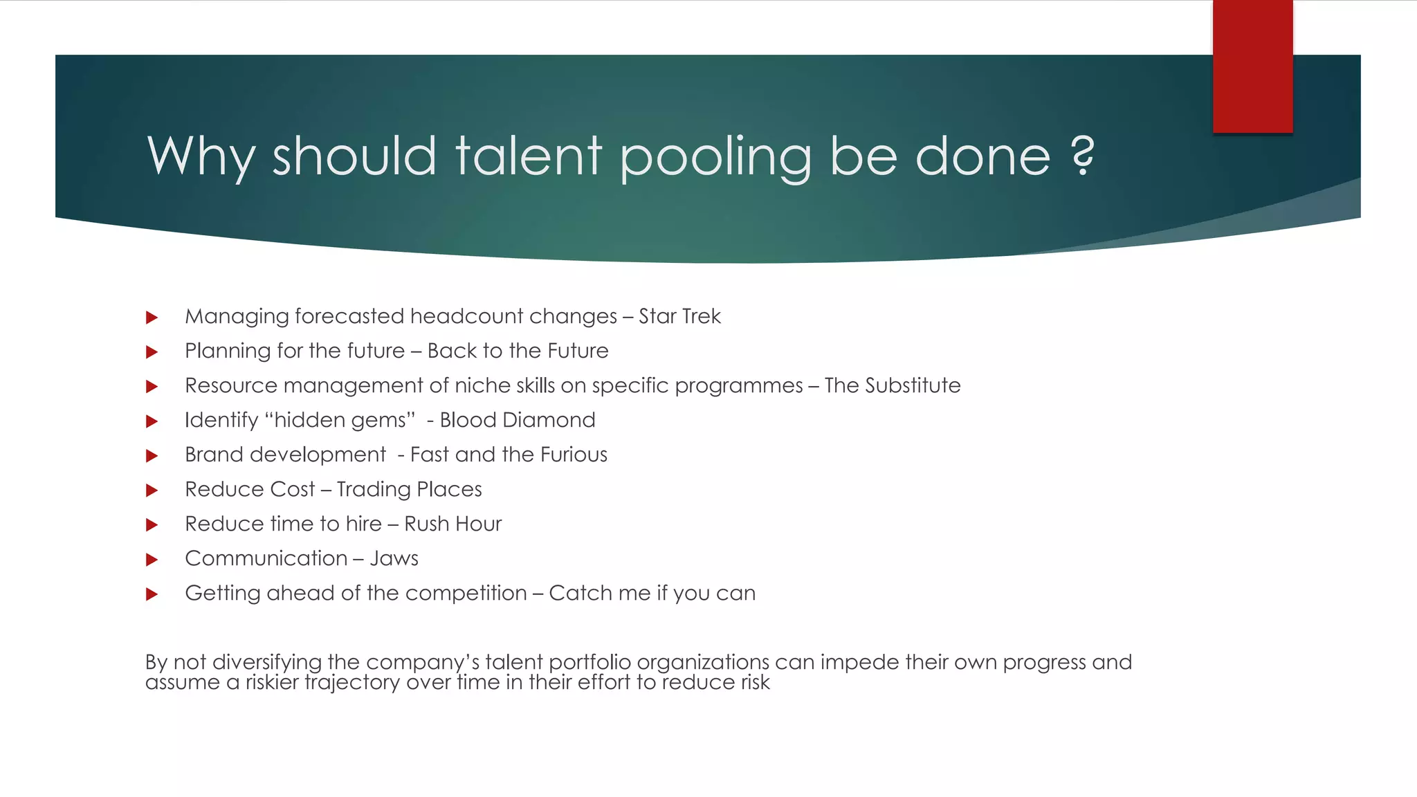 Talent pooling Techniques in a corporate environment | PPT