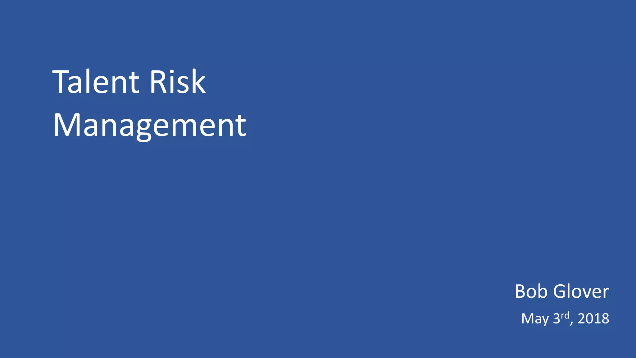 Talent Risk Management | PPT