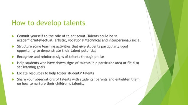Talents development | PPT