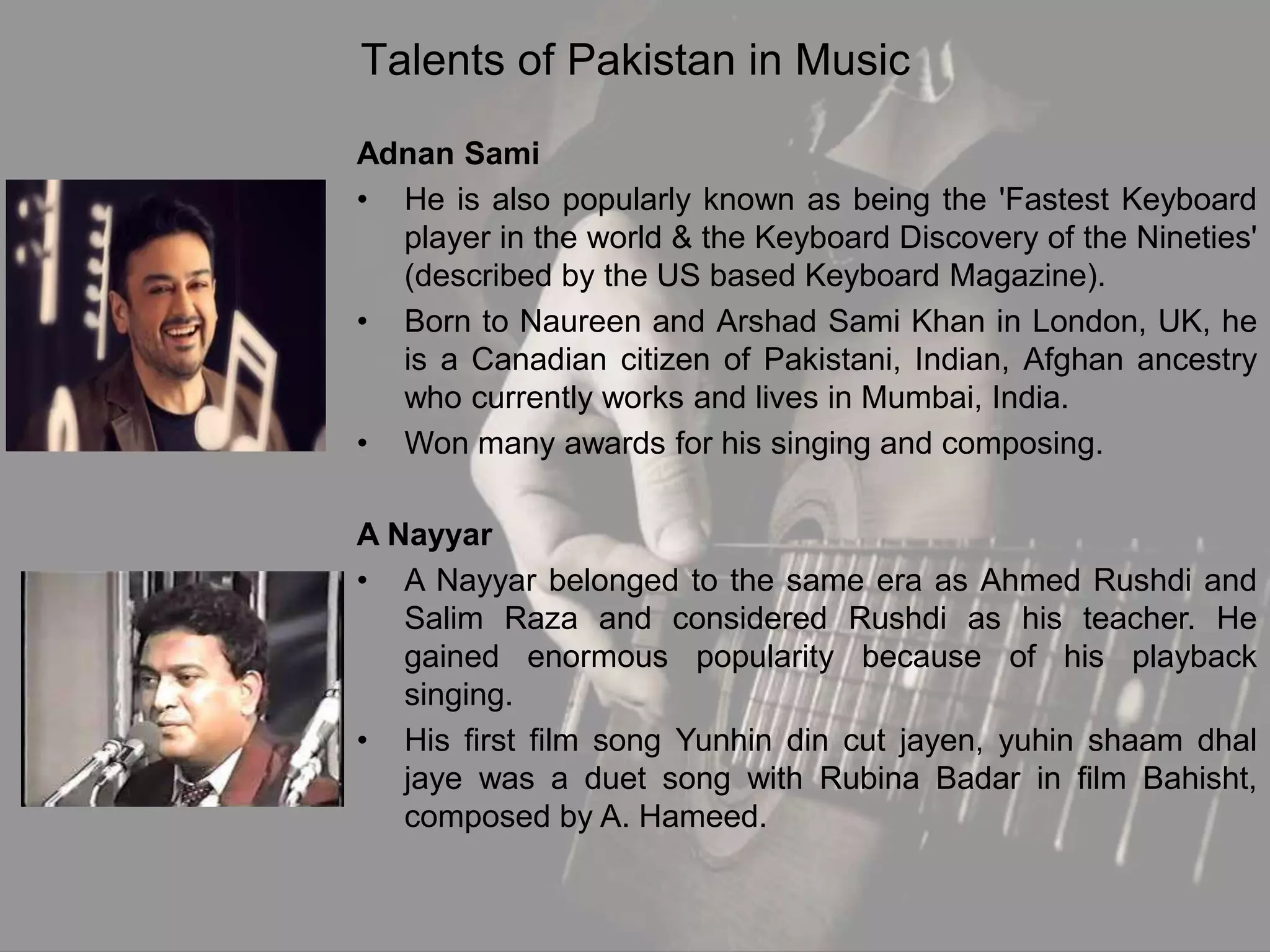 Talents of Pakistan (by UCP Fsd Students) | PPTX