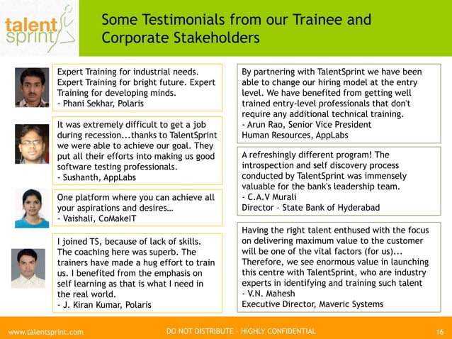 Talent sprint introduction | PDF