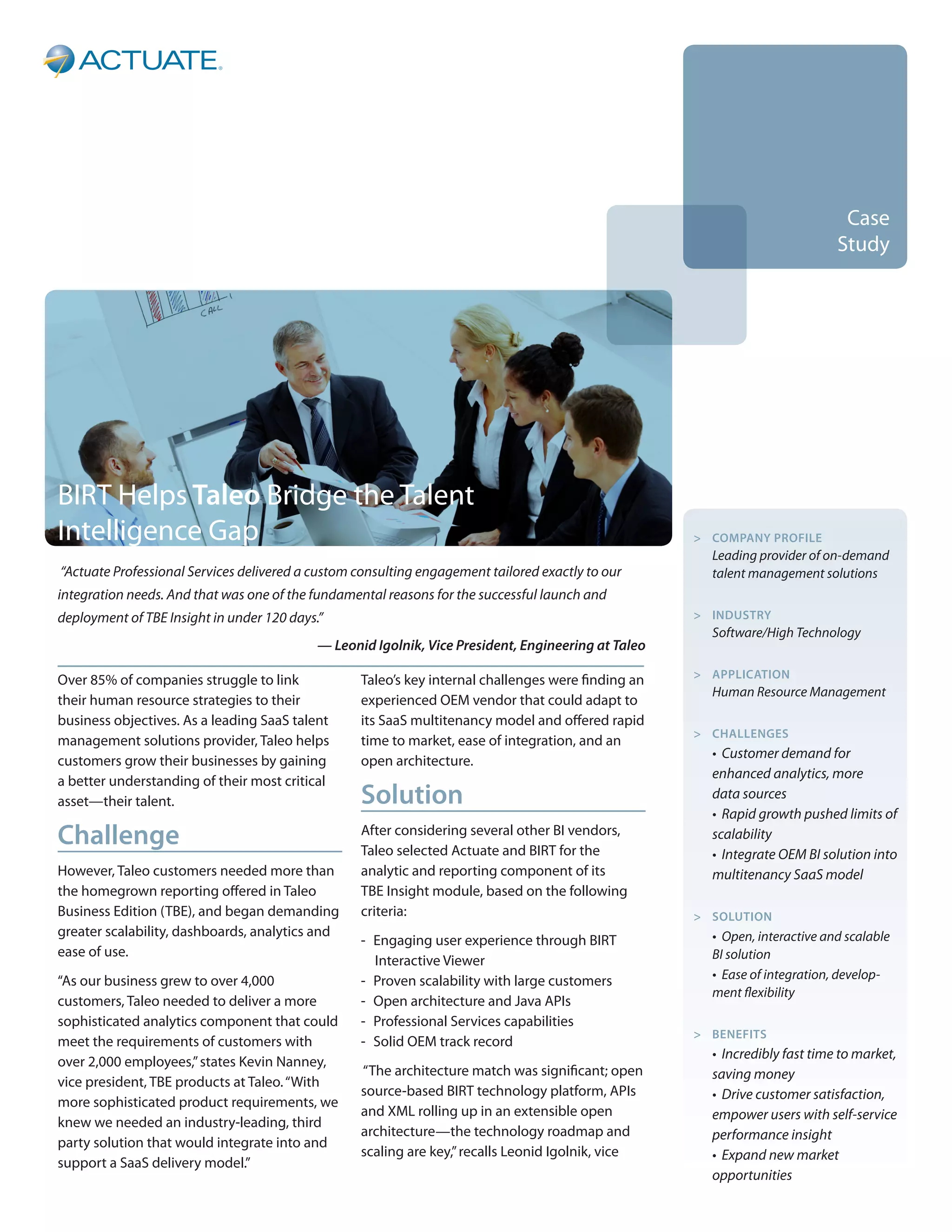 Taleo Case Study | PDF