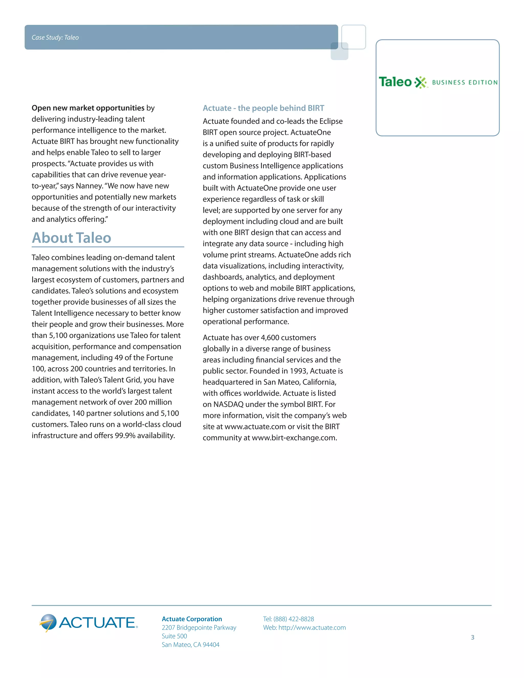 Taleo Case Study | PDF