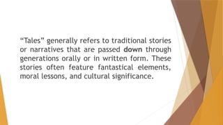 THE STORY OF TALES AND MYTHS SHOWS LOT O | PPT